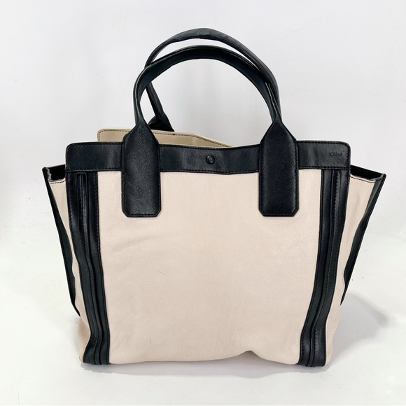 Chloe | Bags | Chloe Alison Two Tone Leather Shopper Tote Bag In Husky ...